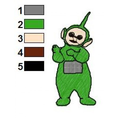 Dipsy Teletubbies Embroidery Design