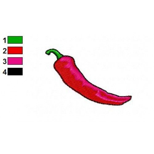 Free Food Red Pepper Embroidery Design