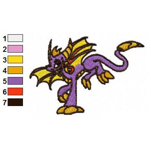 Funny Spyro Skylanders Embroidery Design