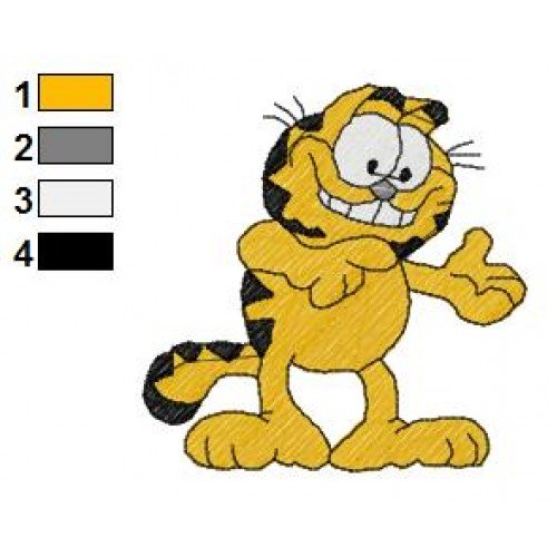 Garfield 04 Embroidery Design