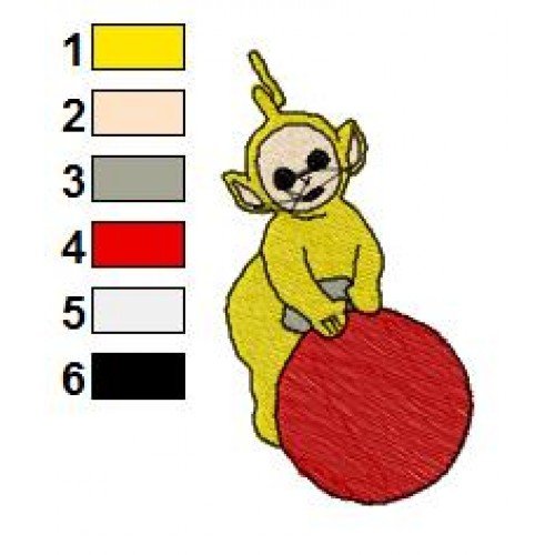 Laa Laa Teletubbies Embroidery Design 03