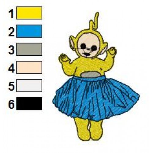 Laa Laa Teletubbies Embroidery Design 04