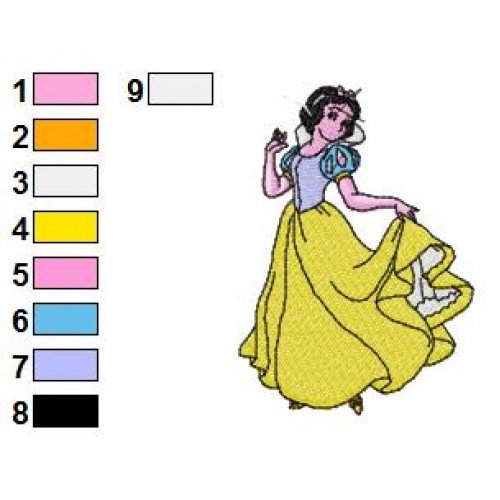 Snow White 03 Embroidery Design