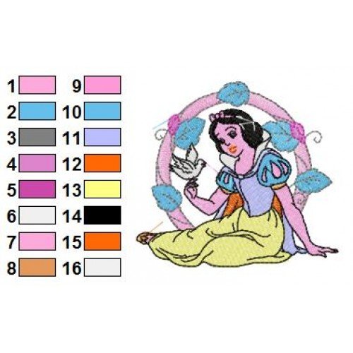 Snow White 05 Embroidery Design