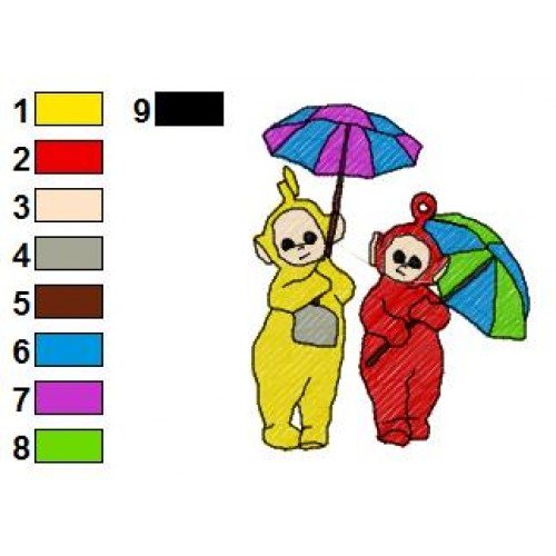 Teletubbies Embroidery Design 02