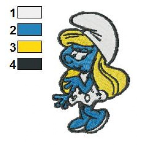 The Smurfs Smurfette 02 Embroidery Design