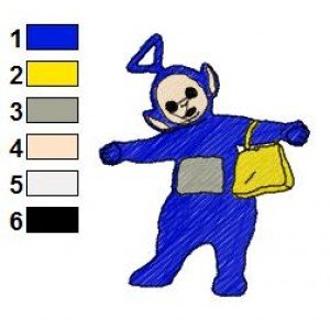 Tinky Winky Teletubbies Embroidery Design 04