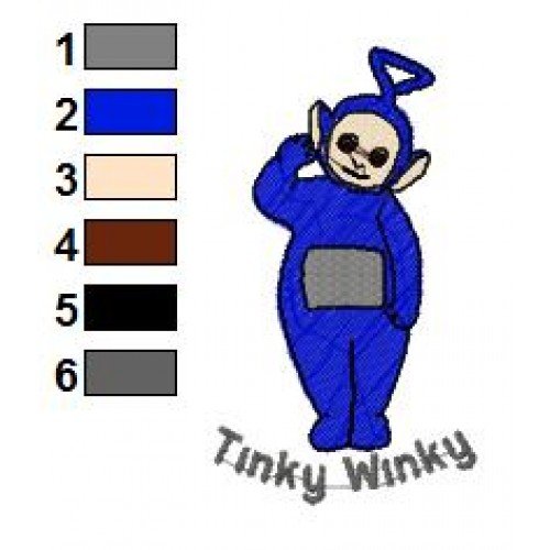 Tinky Winky Teletubbies Embroidery Design 05