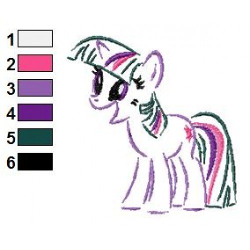 Twilight Sparkle My Little Pony Embroidery Design 01